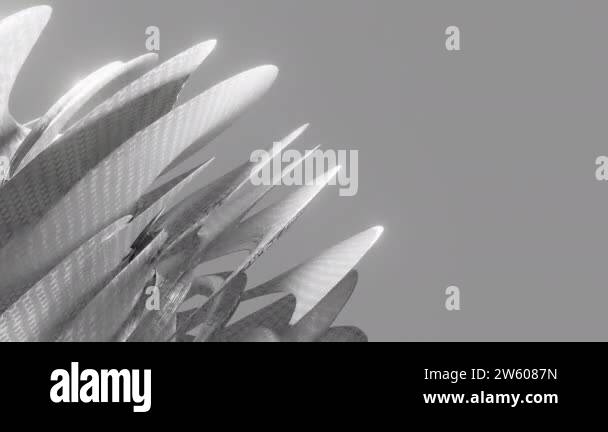 3D loop motion design animation of abstract shiny metallic futuristic ...