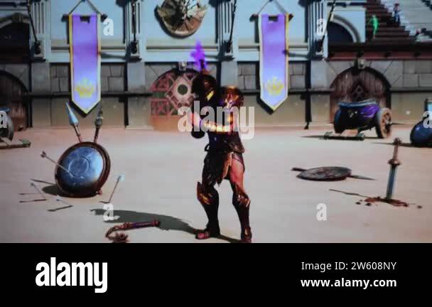 Video Games Fortnite game from epic games Close-up footage. Playing ...