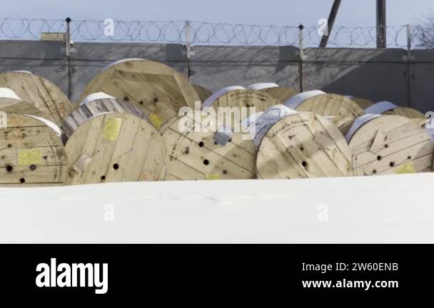 Wooden cable drums Stock Videos & Footage - HD and 4K Video Clips - Alamy