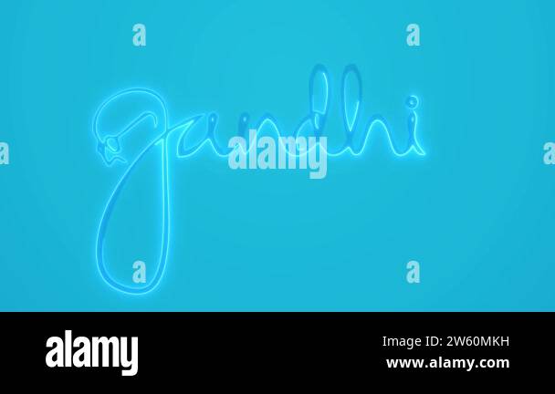 Gandhi Jayanti 2nd October concept animation with mahatma Gandhi ...