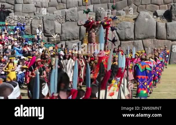 Cusco, Peru - 06 24 2015 Inca King Traditional Costumes Inti Raymi ...