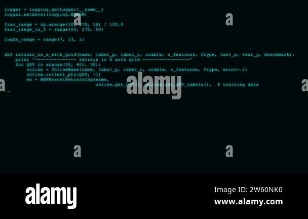 3d Hacking Code Data Flow Stream On Black Screen With Typing Coding