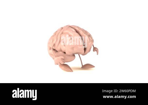 Funny cartoon character brain dancing - 3d animation Stock Video ...