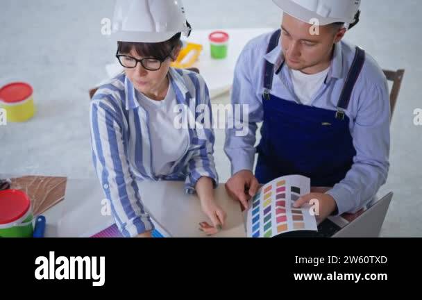 male and female repair helmets chooses room design and wall paint ...