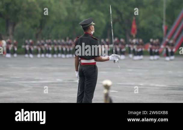 Indian military Academy IMA passing out parade 2021 Stock Video Footage ...