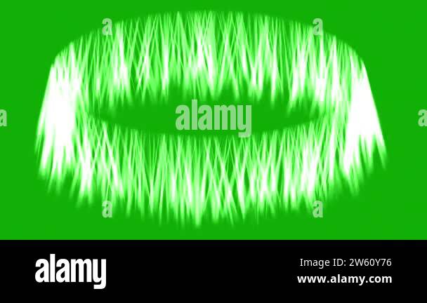 Circular light rays motion graphics with green screen background Stock ...
