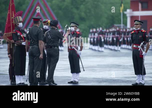 Indian military Academy IMA passing out parade 2021 Stock Video Footage ...