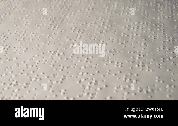 Braille paper Stock Videos & Footage - HD and 4K Video Clips - Alamy