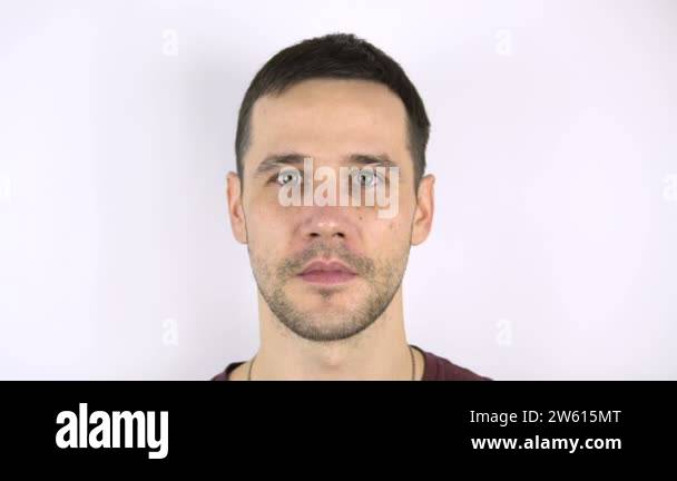 Funny young guy is slapped in the face with wet fresh fish Stock Video ...