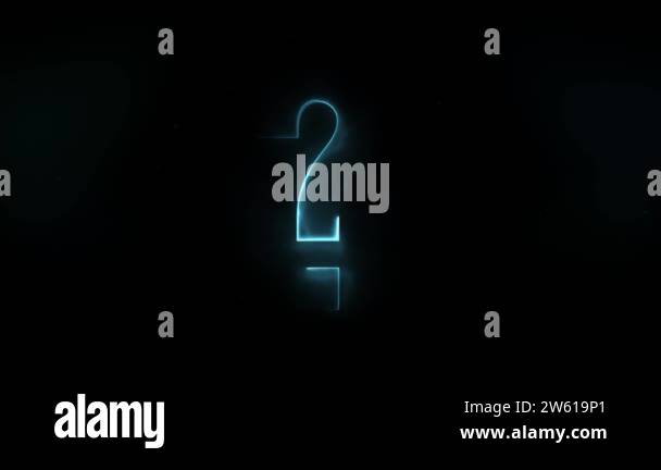 Mysterious Question Mark On Scifi Technology Background/ 4k animation ...