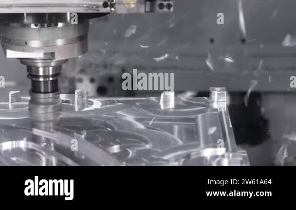 Automated Programmed CNC vertical milling machine with face mill shell ...