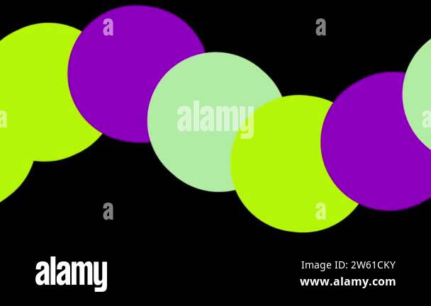 Abstract animation. Simple shapes. Looped sequence. circles move along ...