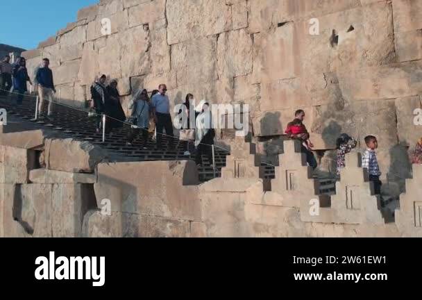 Persepolis, Iran - May 2019: Tourists are visiting the ruins of ...