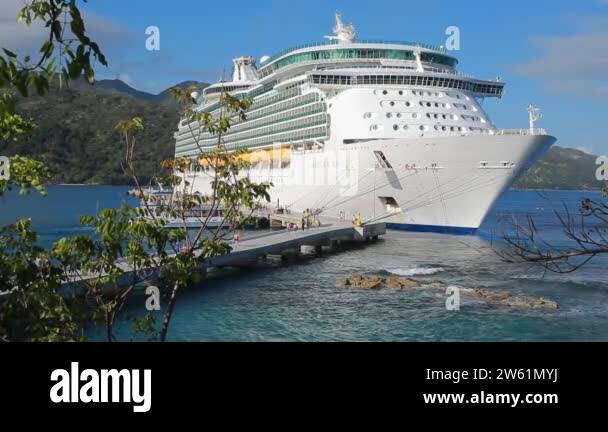 LABADEE, HAITI - APRIL 16, 2017: Royal Caribbean cruise ship Navigator ...