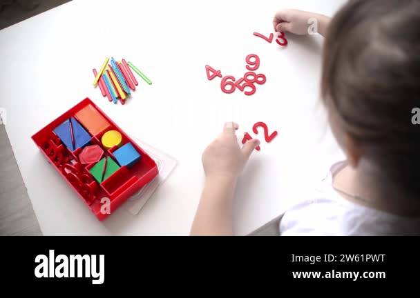 The child learns Number line and geometric shapes. The preschooler ...