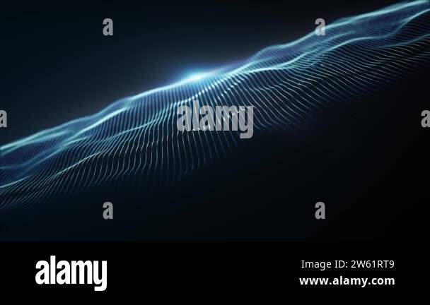 Abstract Glowing Mesh Waving Fx With Lens Background Loop/ 4k animation ...