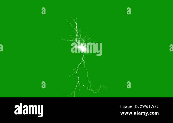 Electric shock wave motion graphics with green screen background Stock ...