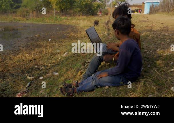 District Katni, Madhya Pradesh, India - January 04, 2021: Two village ...