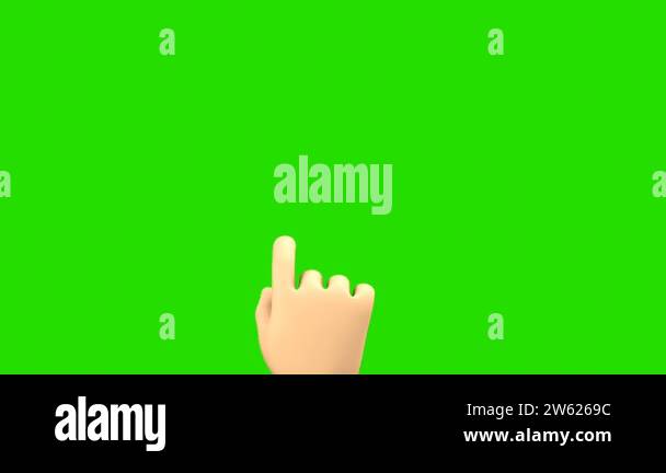 3d animation of hand touching, clicking, tapping, sliding, dragging and ...