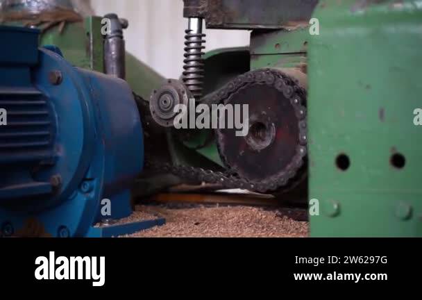 An Engine A Gear That Rotates Around Its Axis Machine Element Stock Video Footage Alamy