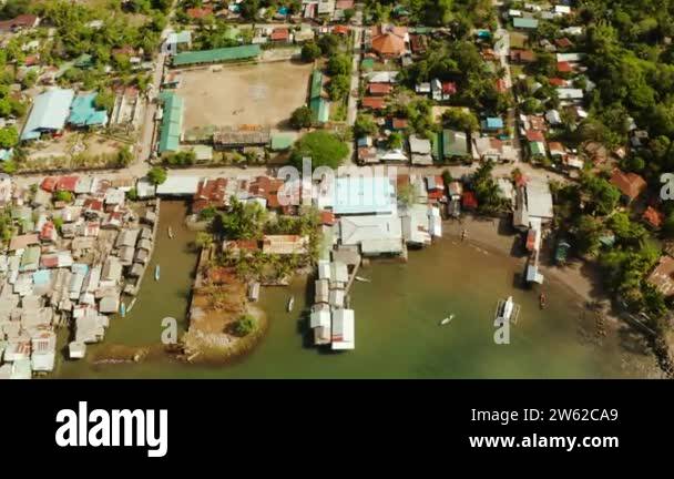 City and port on Balabac Island, Palawan, Philippines Stock Video ...