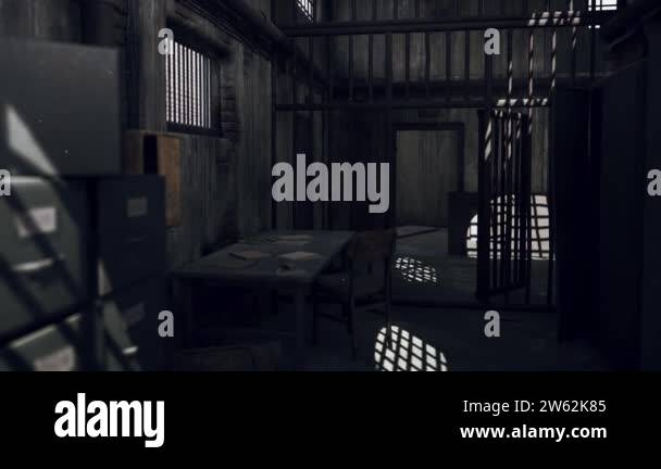 Rusty old prison cell block Stock Video Footage - Alamy