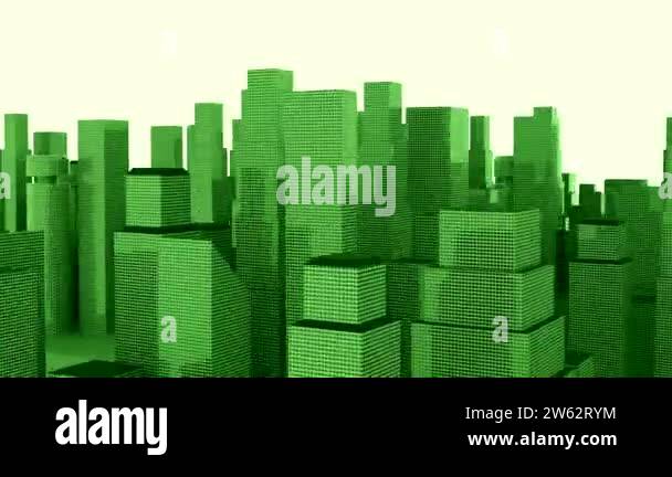 3D layout of modern city. Design. Virtual 3D layout of city with multi ...