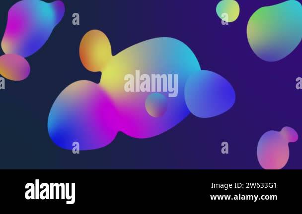 Gradient liquid animated round shapes. Minimalist multicolored ...
