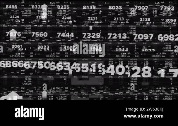 World stock market, Trading Symbolic, Numbers on the stock board ...