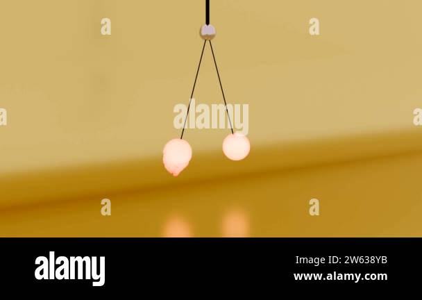 Scientific pendulum with balls. Design. Newtons pendulum of two balls ...