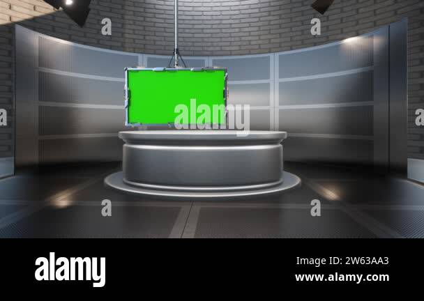 3D Virtual TV Studio News , TV On Wall.3D Virtual News Studio ...