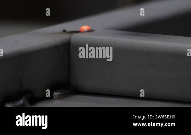 Welder work welding torch flame light sparks metal worker hands. Steel ...