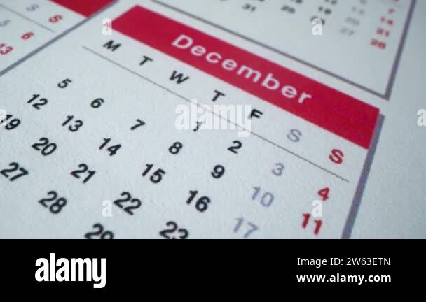 December flip calendar sheet Stock Videos & Footage - HD and 4K Video ...