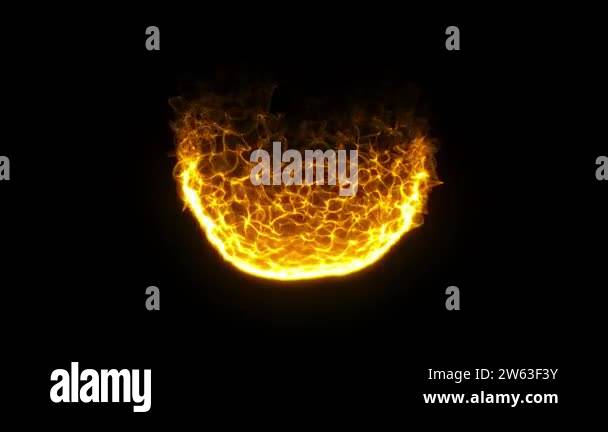 Burning Fire Fx With Particles Flames Animation/ 4k animation of a fire ...