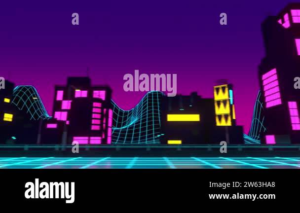 Neon retro city landscape Stock Videos & Footage - HD and 4K Video ...