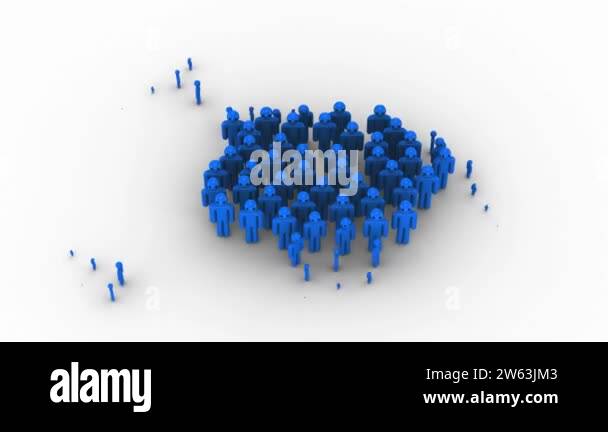 People Formed A World Map Stock Video Footage - Alamy