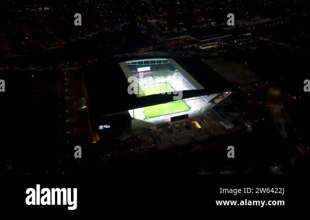 Corinthians Arena Stadium view at night in Itaquera, Sao Paulo, Brazil ...