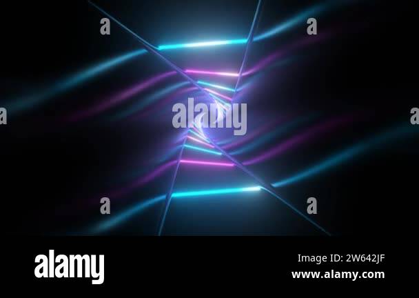 Ultraviolet Neon Laser Beam Glow Illuminated Reflective Twist Tunnel ...