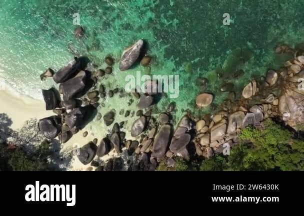 Footage B-roll of myanmar island beach ocean waves, Beautiful tropical ...