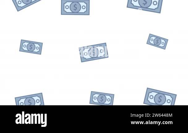 dollar banknotes and heart background animation.donation campaign for ...