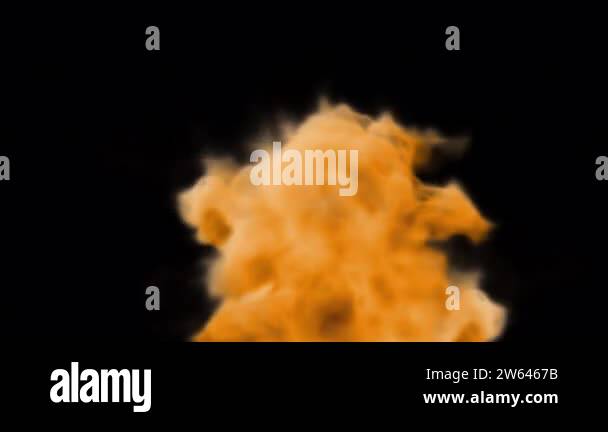 Fire in 4K on transparent background looped animation. Realistic ...