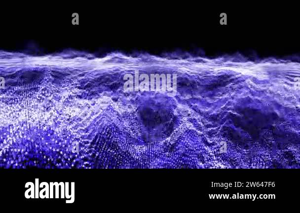 Futuristic abstract blue white tone waveform ball oscillation ...