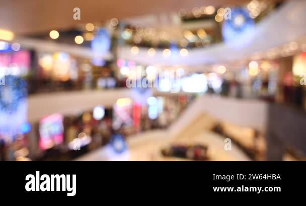 Blurry shopping mall background of store grocery. Blurred background ...