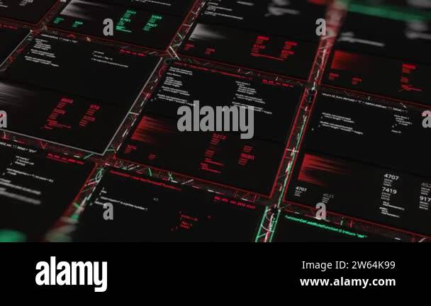 Abstract Visualization Of Scanning External Hard Drive Data Seamless Loop Animation Online