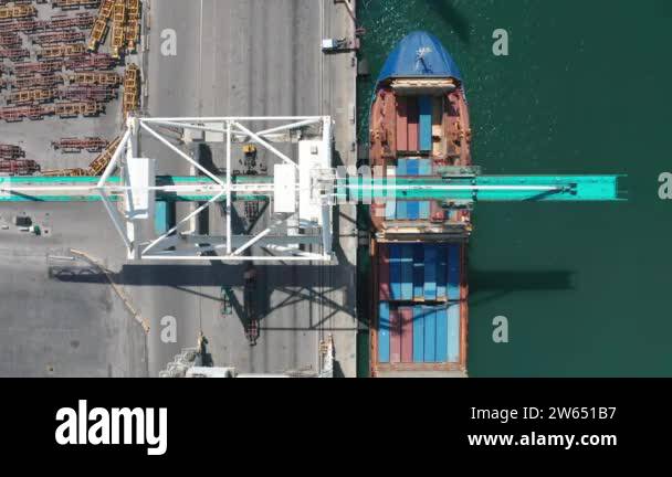 Container loading cargo freight ship Miami, freight ship unloading Time ...