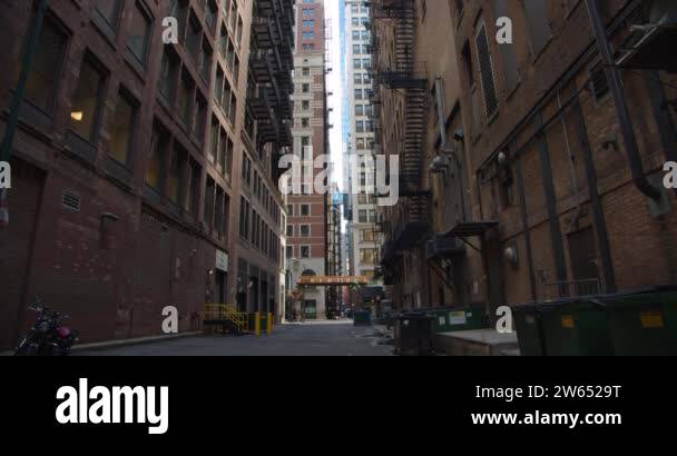 Exterior establishing shot apartment building during the day. Windows ...