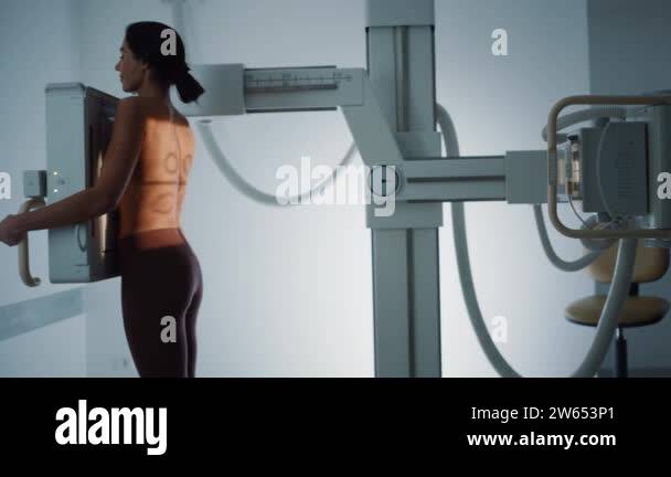 X Ray Scanning Procedure Female Patient and Nurse Stock Video Footage ...