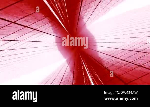 Animation of falling between buildings. Design. 3D glass walls with ...