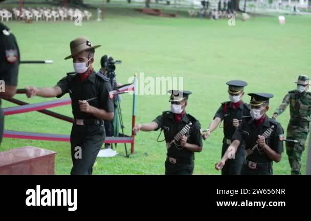 Indian military Academy IMA passing out parade 2021 Stock Video Footage ...