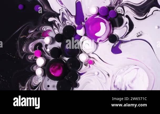 Fluid art drawing video, modern acryl texture with flowing effect ...